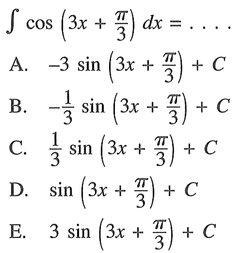 Integral Cos 3x pi 3 Dx integral-cos-3x-pi-3-dx