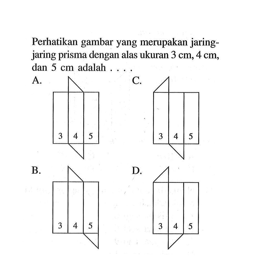Perhatikan Gambar Yang Merupakan Jaringjaring Prisma Deng 