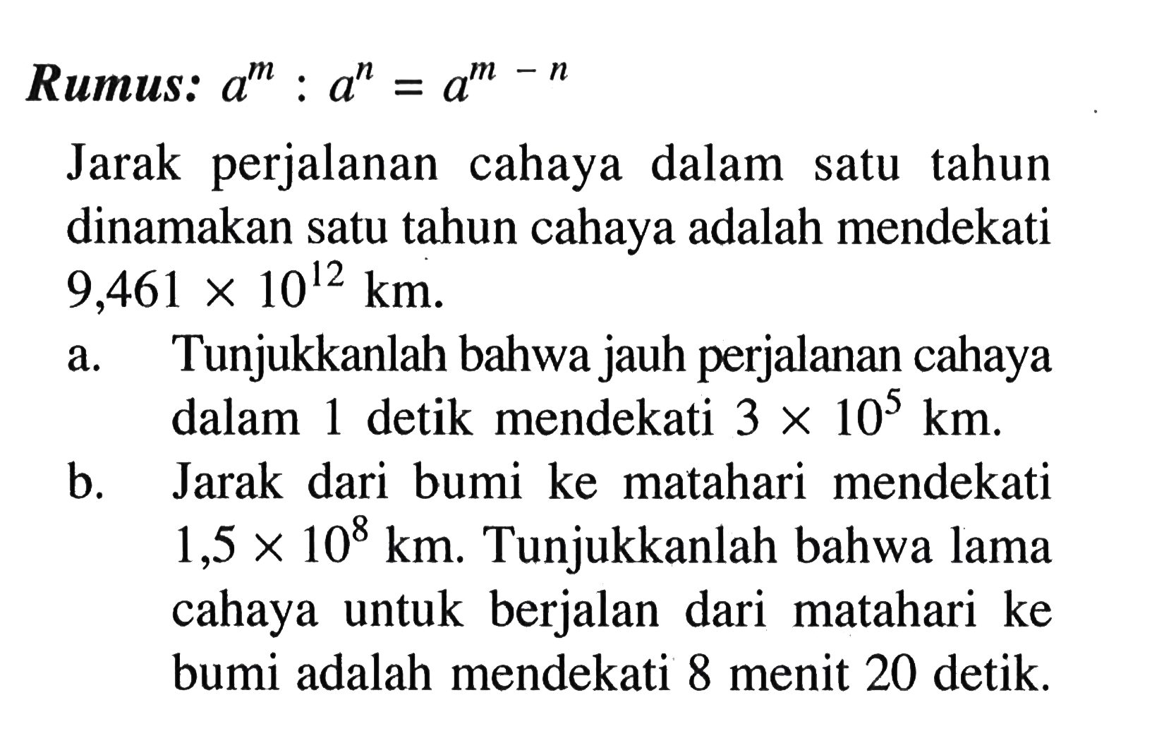 Rumus A m a n a m n Jarakperjalanan Cahaya Dalam Satu rumus-a-m-a-n-a-m-n-jarakperjalanan-cahaya-dalam-satu