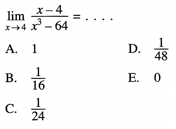 Limit X 4 x 4 x 3 64 Limit X 4 x 4 x 3 64