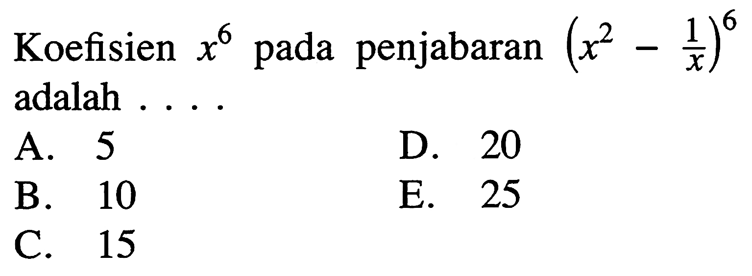 koefisien-x-6-pada-penjabaran-x-2-1-x-6-adalah